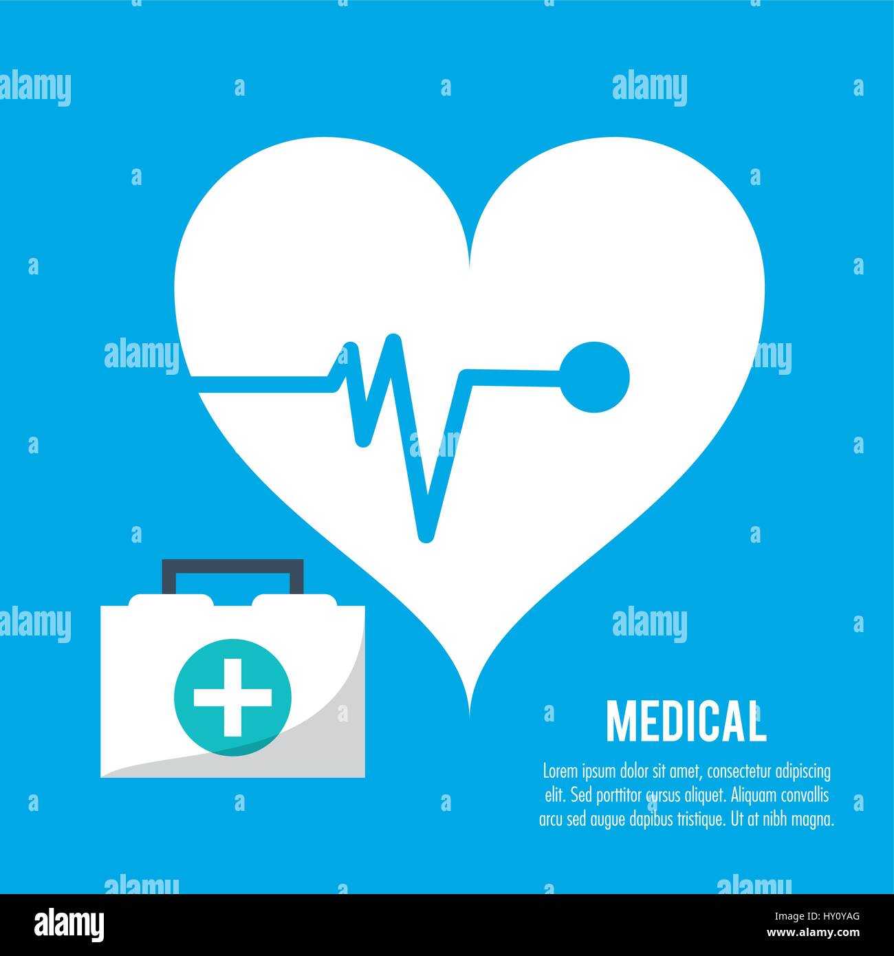 medical heartbeat kit first aid health care Stock Vector Image & Art ...