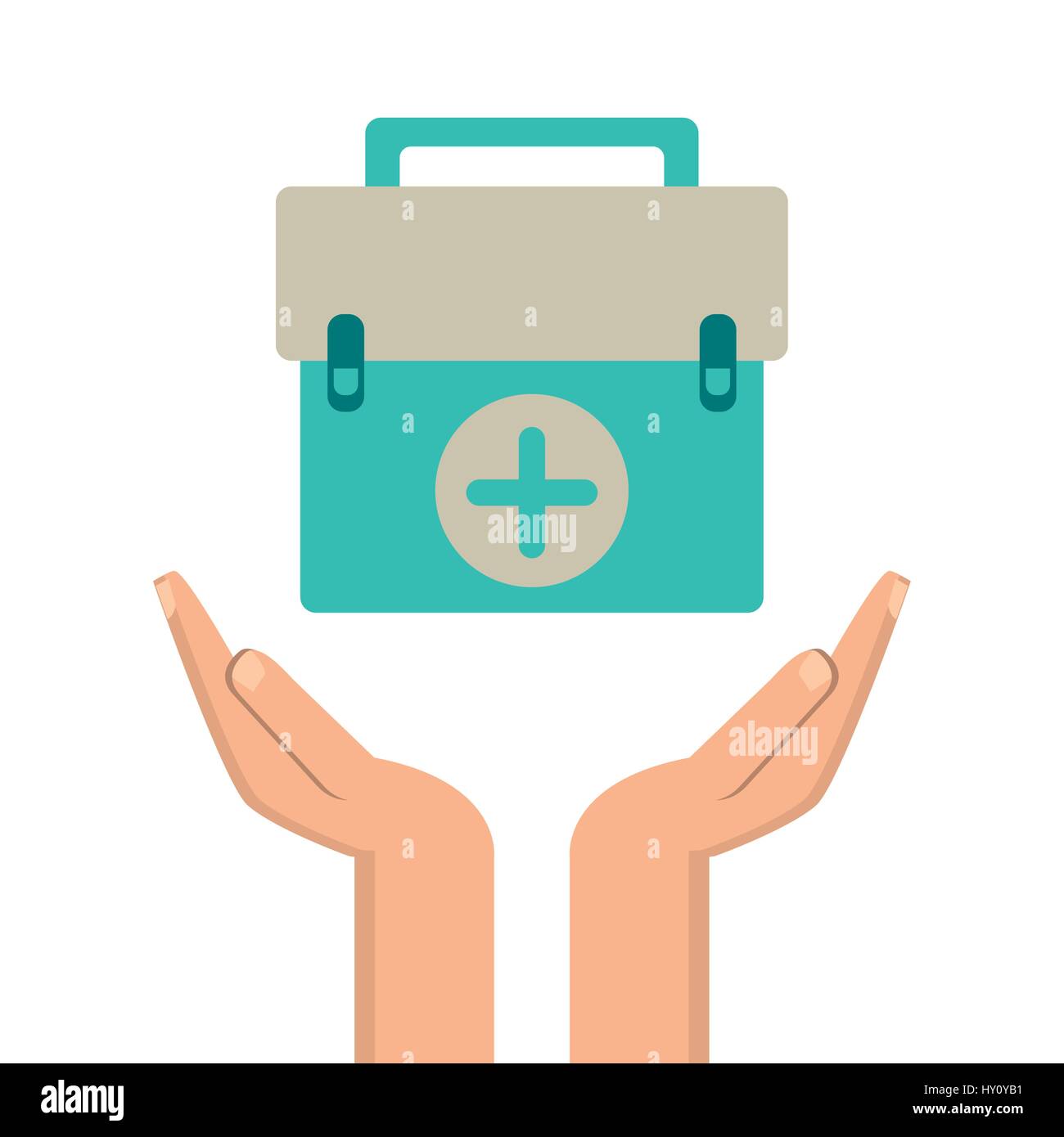 hands with kit first aid design Stock Vector Image & Art - Alamy
