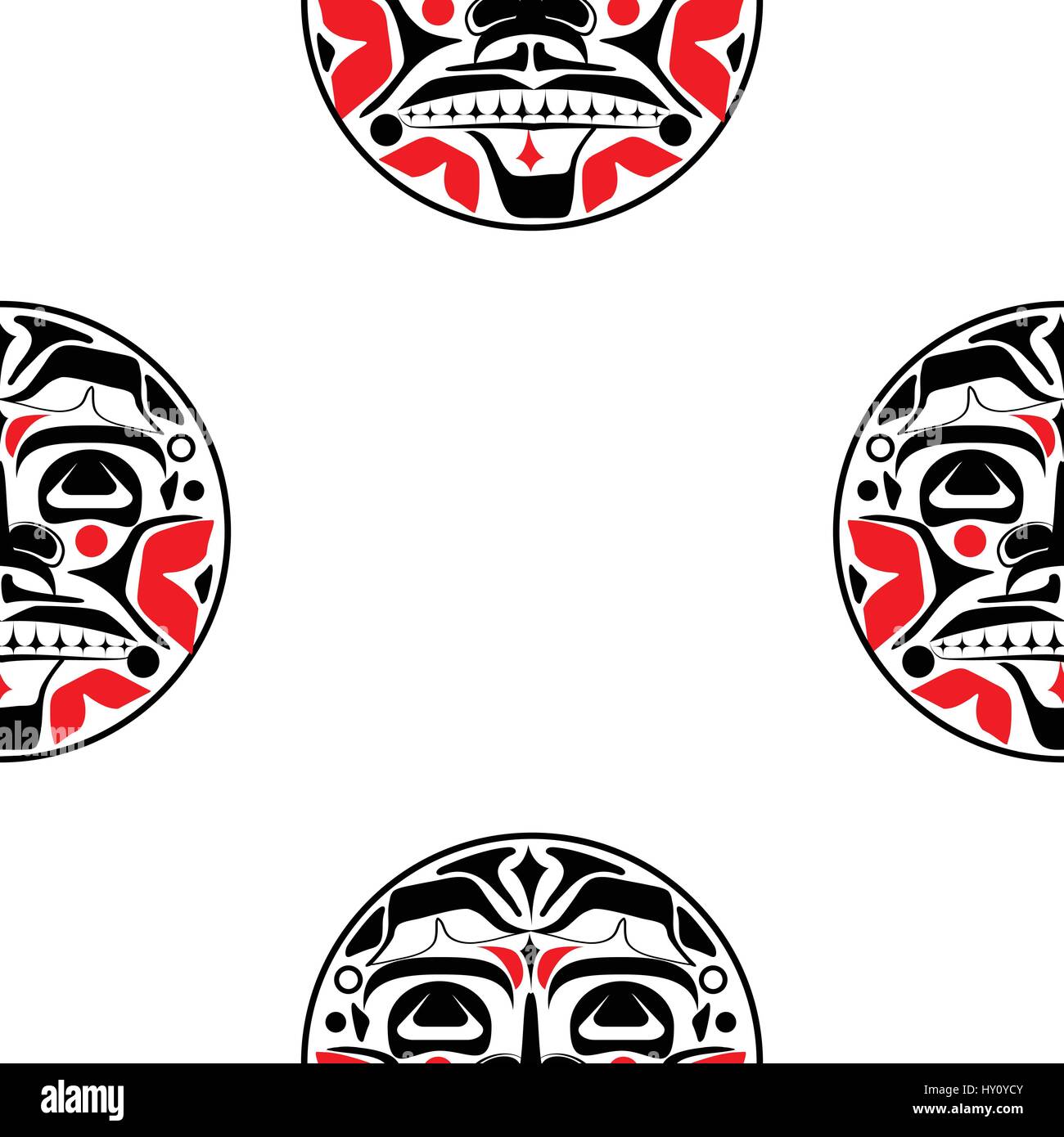 Tlingit native american totem pole Stock Vector Images - Alamy