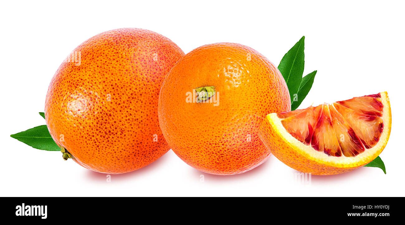 Red orange fruit isolated on white background Stock Photo - Alamy