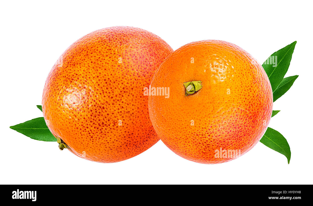 Red orange fruit isolated on white background Stock Photo - Alamy