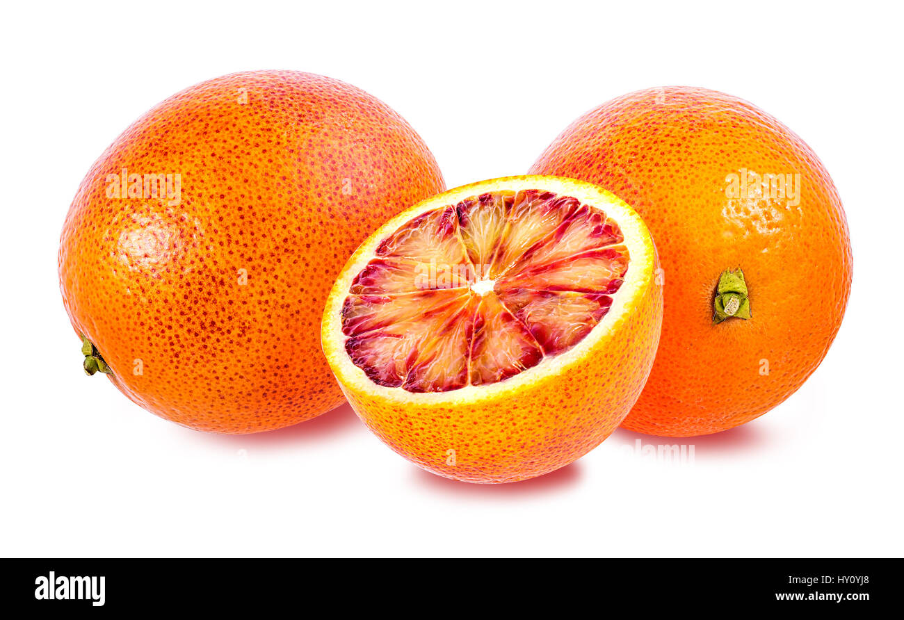 Red orange fruit isolated on white background Stock Photo - Alamy