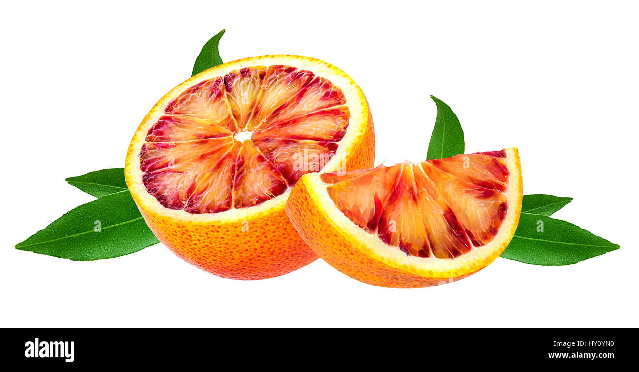 Red orange fruit isolated on white background Stock Photo - Alamy