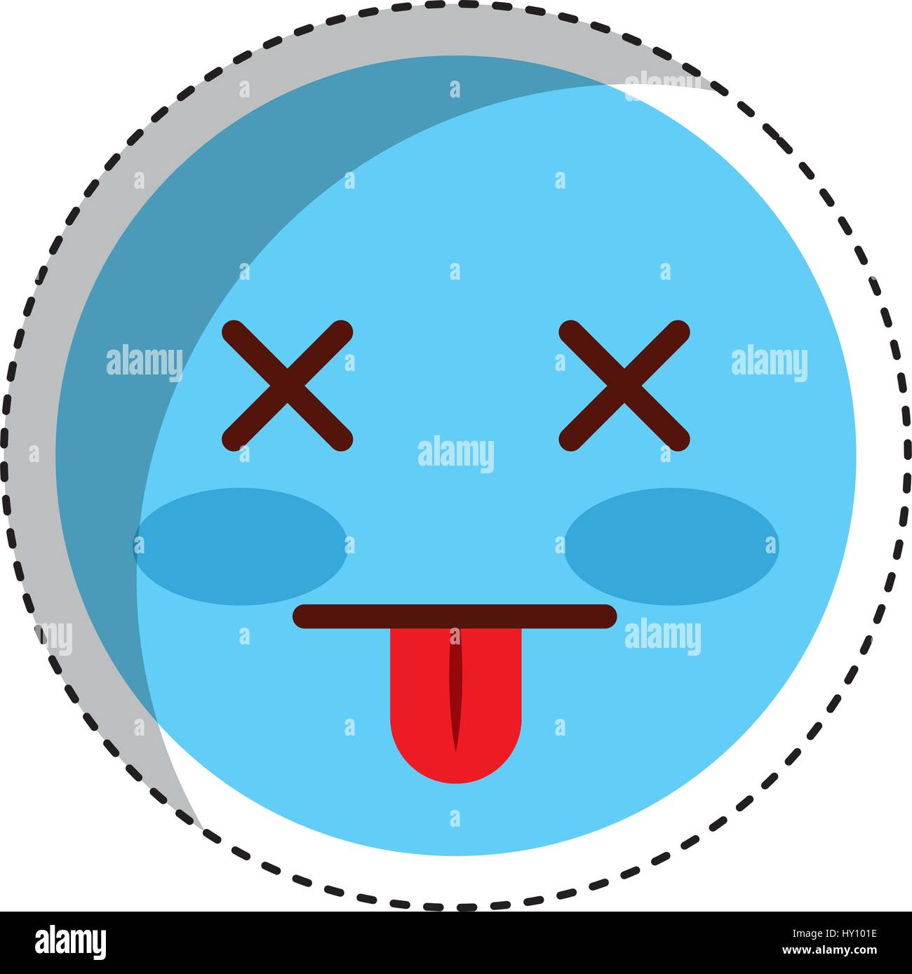 comic face emoticon isolated icon Stock Vector Image & Art - Alamy