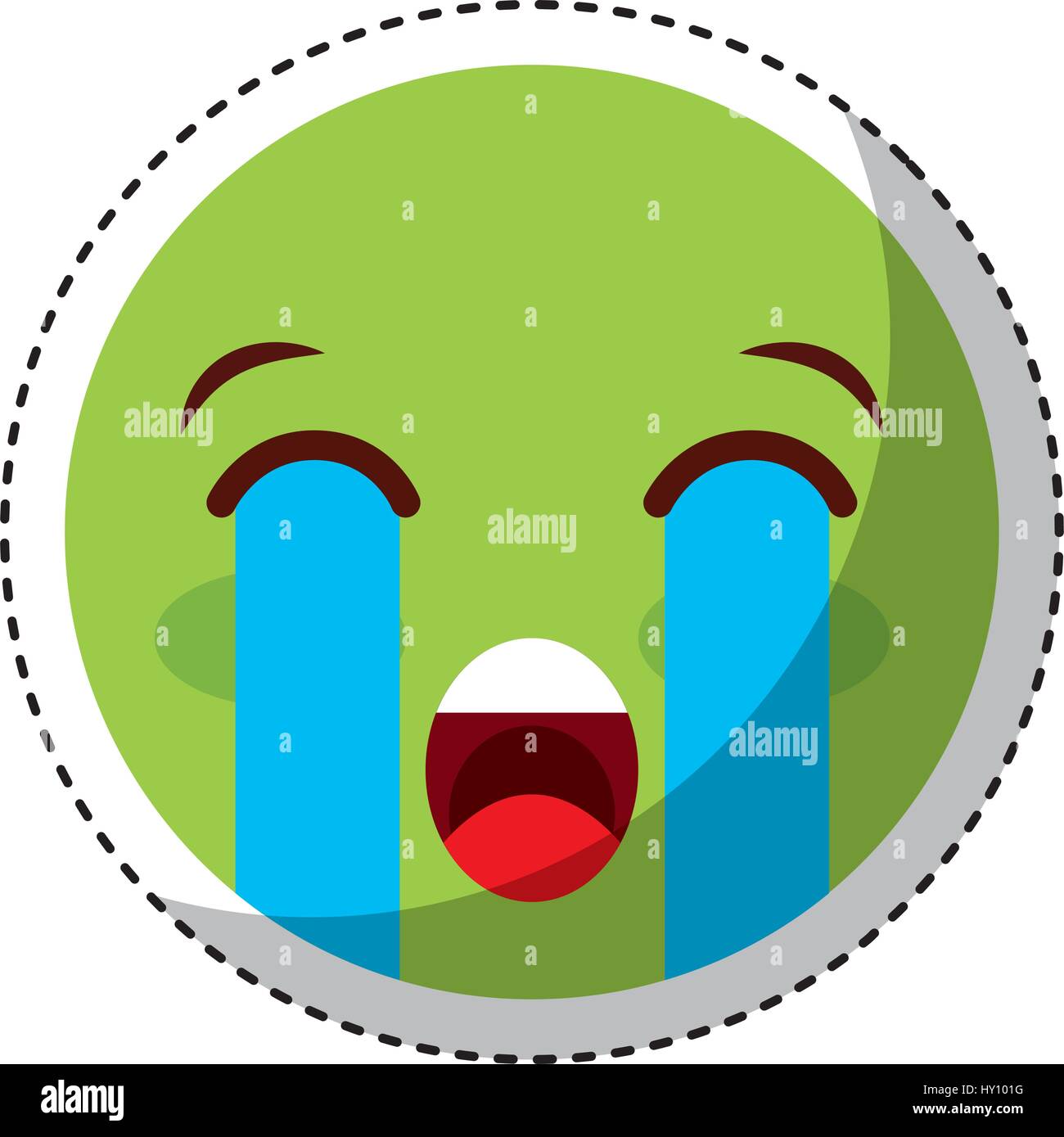 comic face emoticon isolated icon Stock Vector Image & Art - Alamy