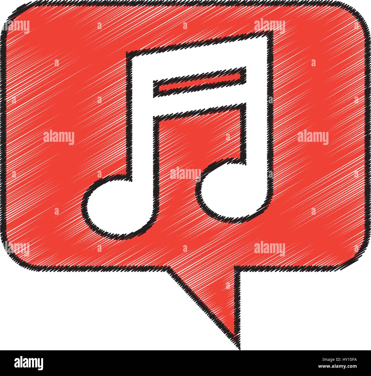 speech bubble with music note icon Stock Vector Image & Art - Alamy