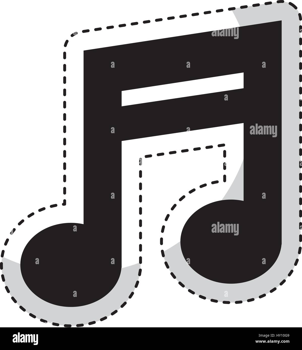 music note isolated icon Stock Vector Image & Art - Alamy