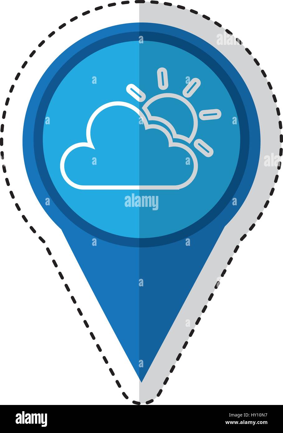 pin location with weather symbol Stock Vector Image & Art - Alamy
