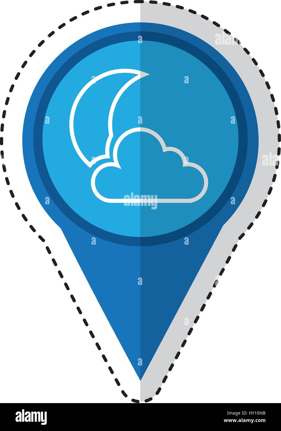 pin location with weather symbol Stock Vector Image & Art - Alamy