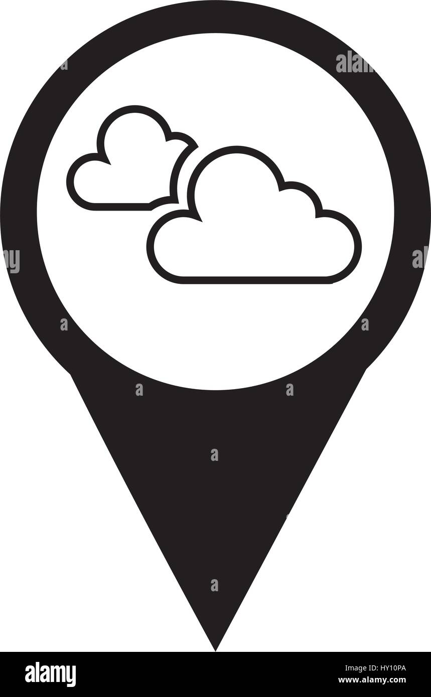 pin location with weather symbol Stock Vector Image & Art - Alamy