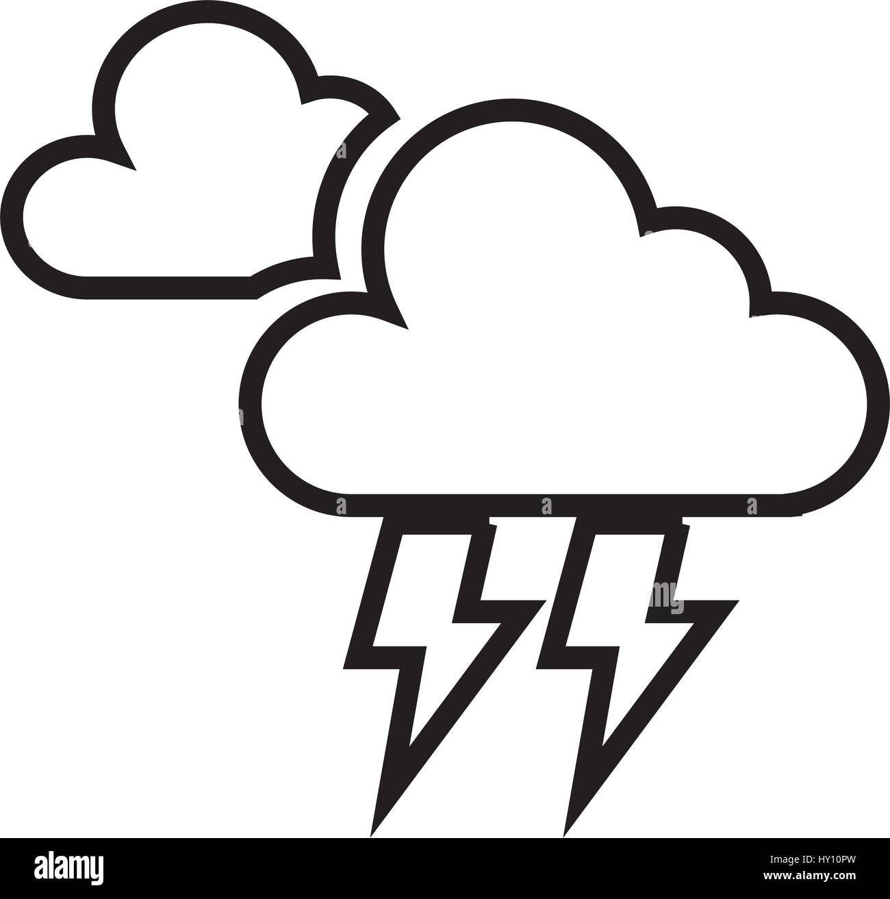 electric storm weather isolated icon Stock Vector Image & Art - Alamy
