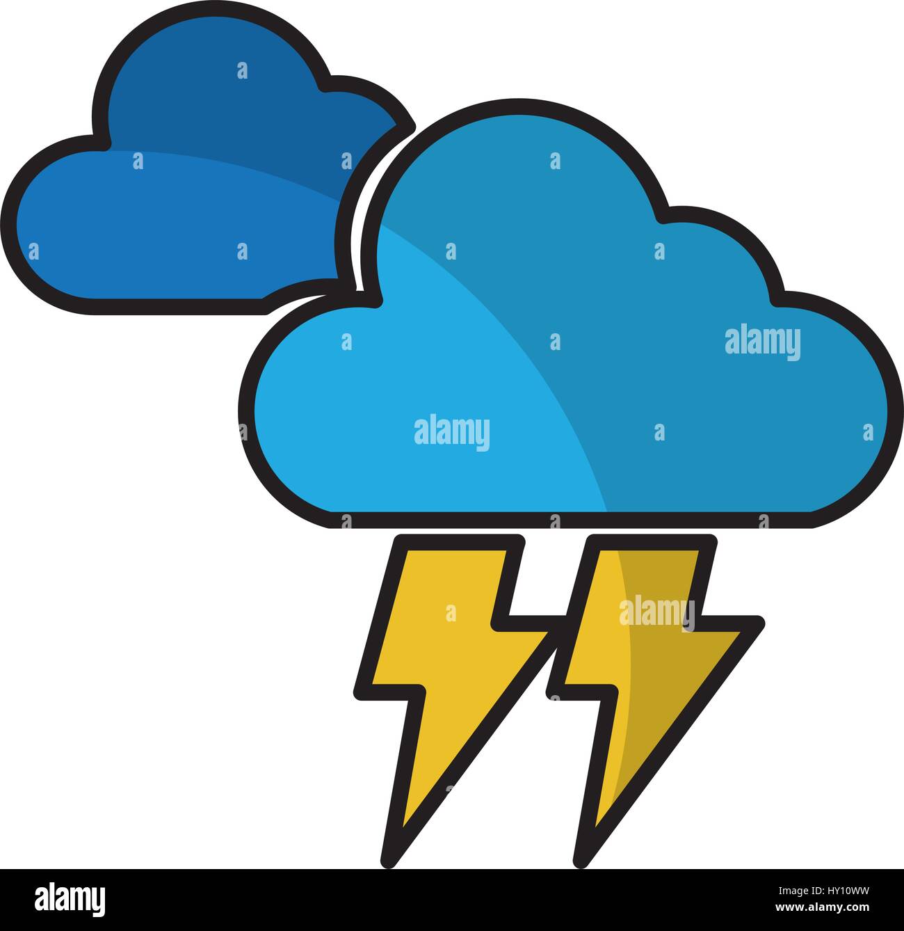electric storm weather isolated icon Stock Vector Image & Art - Alamy