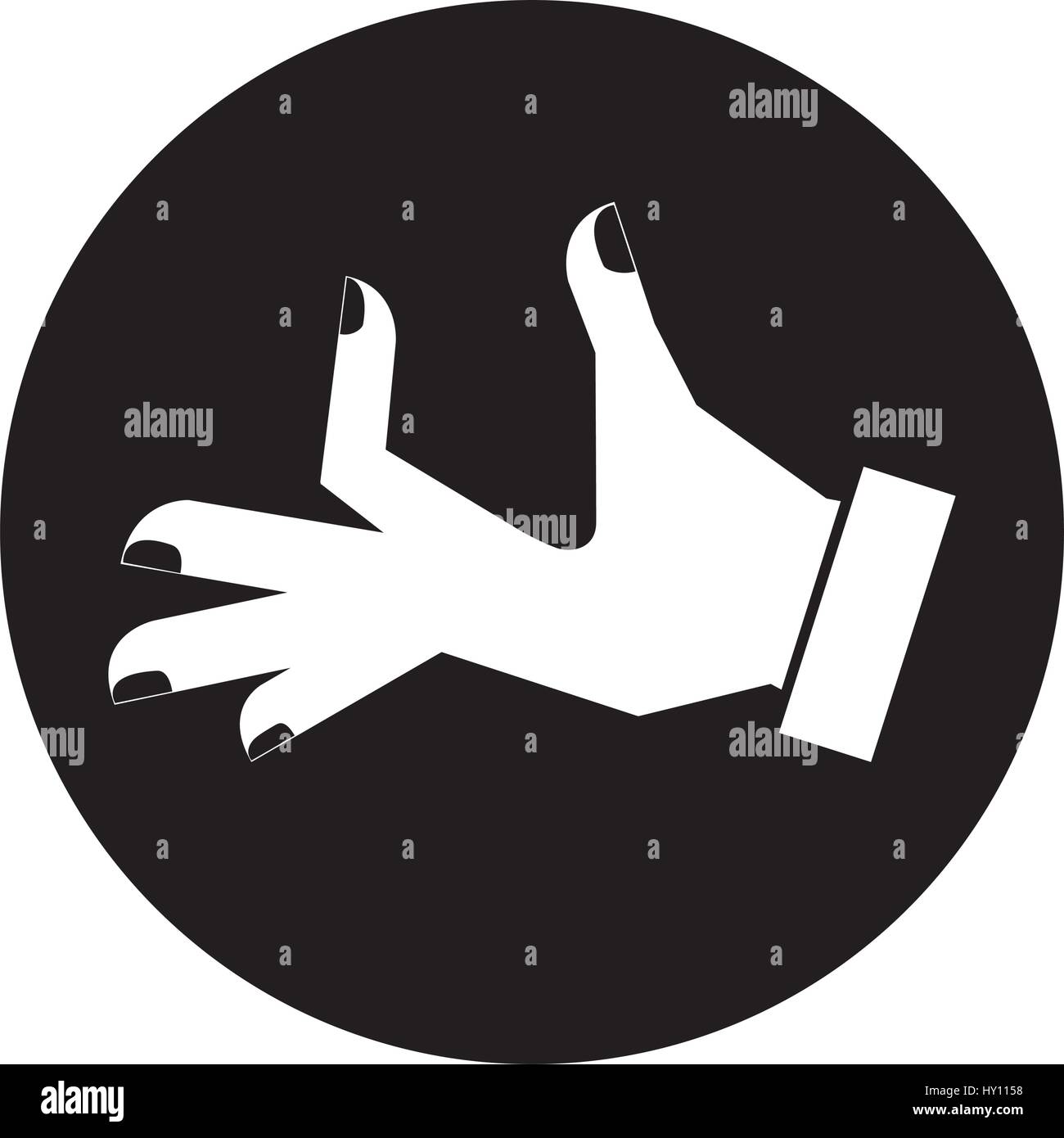 Side view hand empty flat Stock Vector Images - Alamy