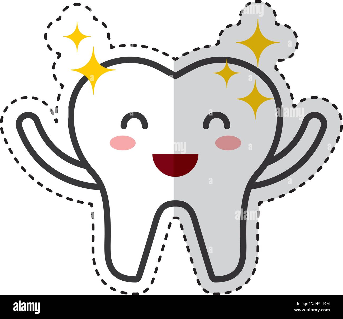 happy healthy tooth character icon Stock Vector Image & Art - Alamy