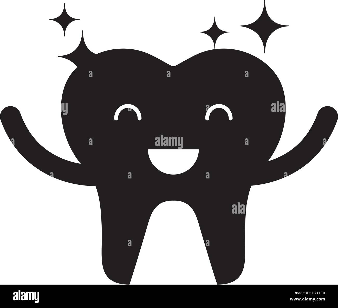 happy healthy tooth character icon Stock Vector Image & Art - Alamy