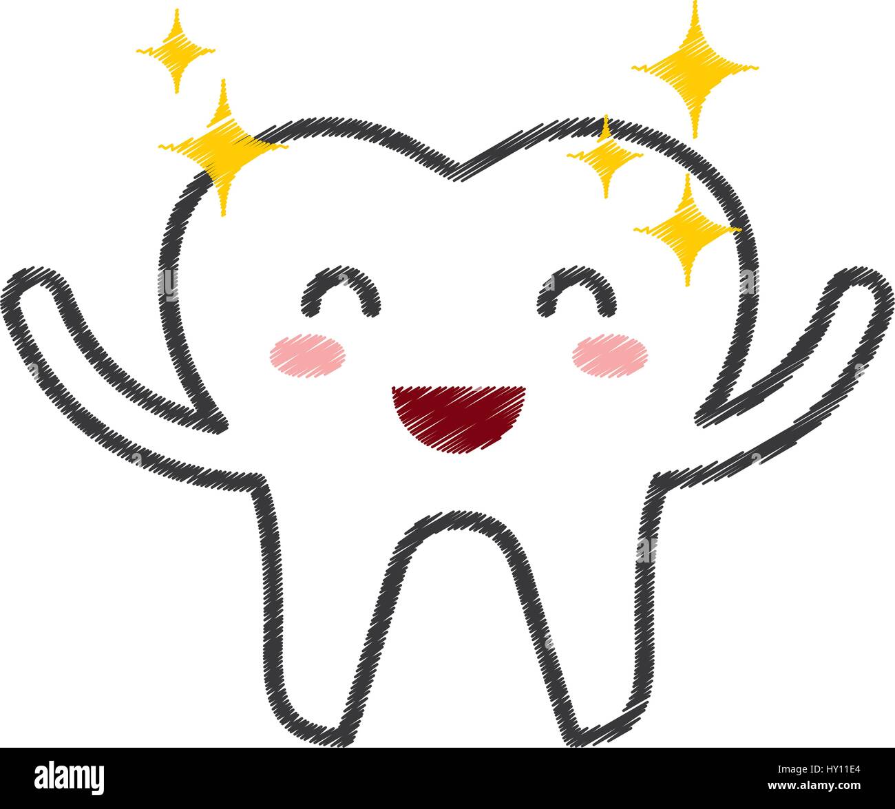 happy healthy tooth character icon Stock Vector Image & Art - Alamy