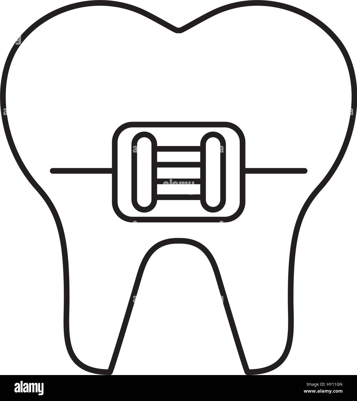 Orthodontic bracket Stock Vector Images - Alamy