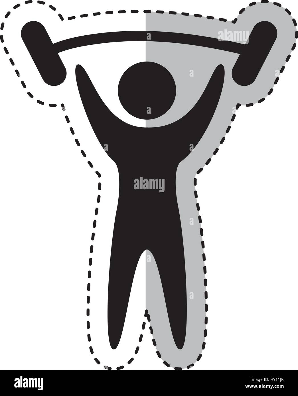 human figure weight lifting Stock Vector Image & Art - Alamy