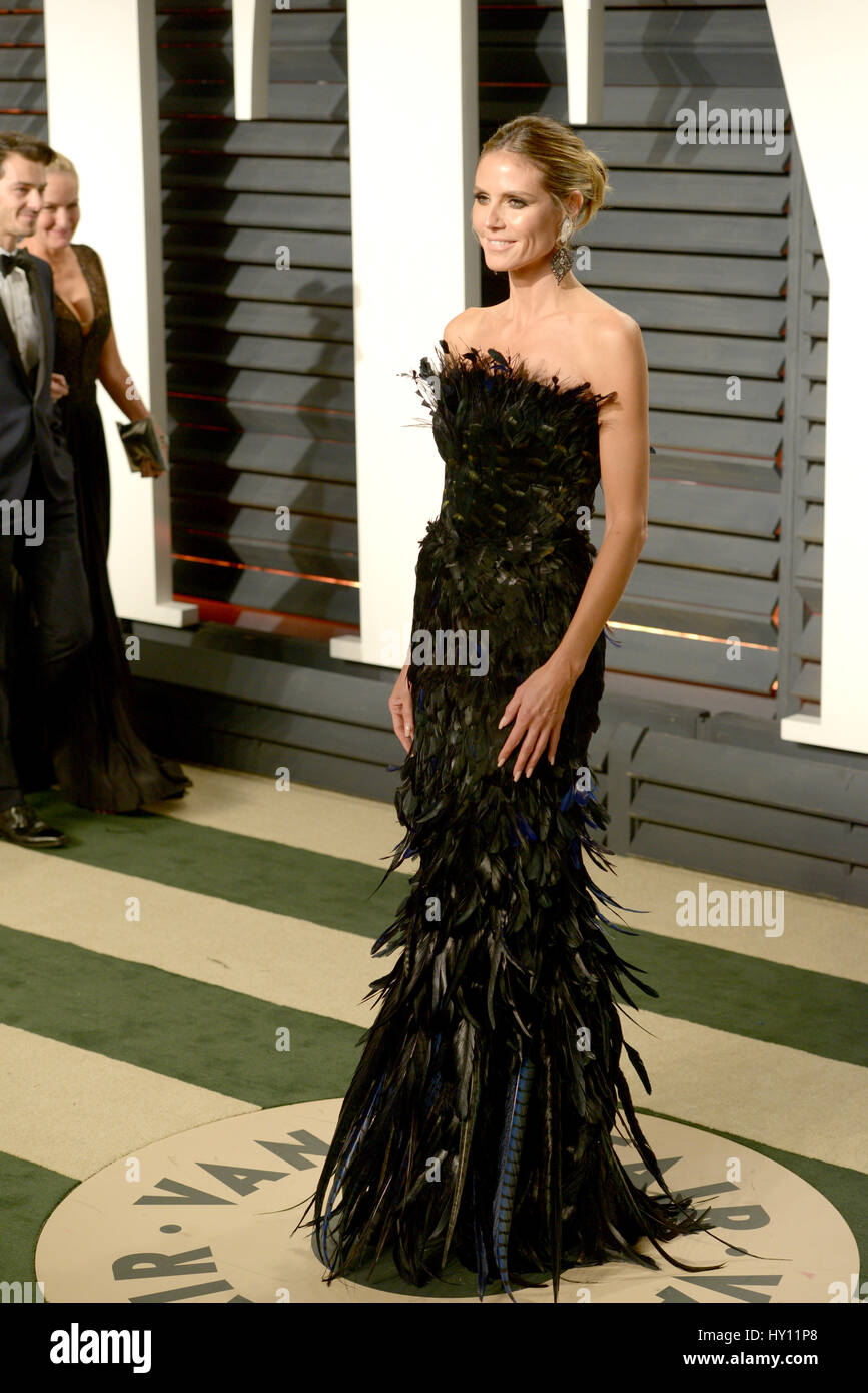 Heidi Klum attending the Vanity Fair Oscar Party at the Wallis ...