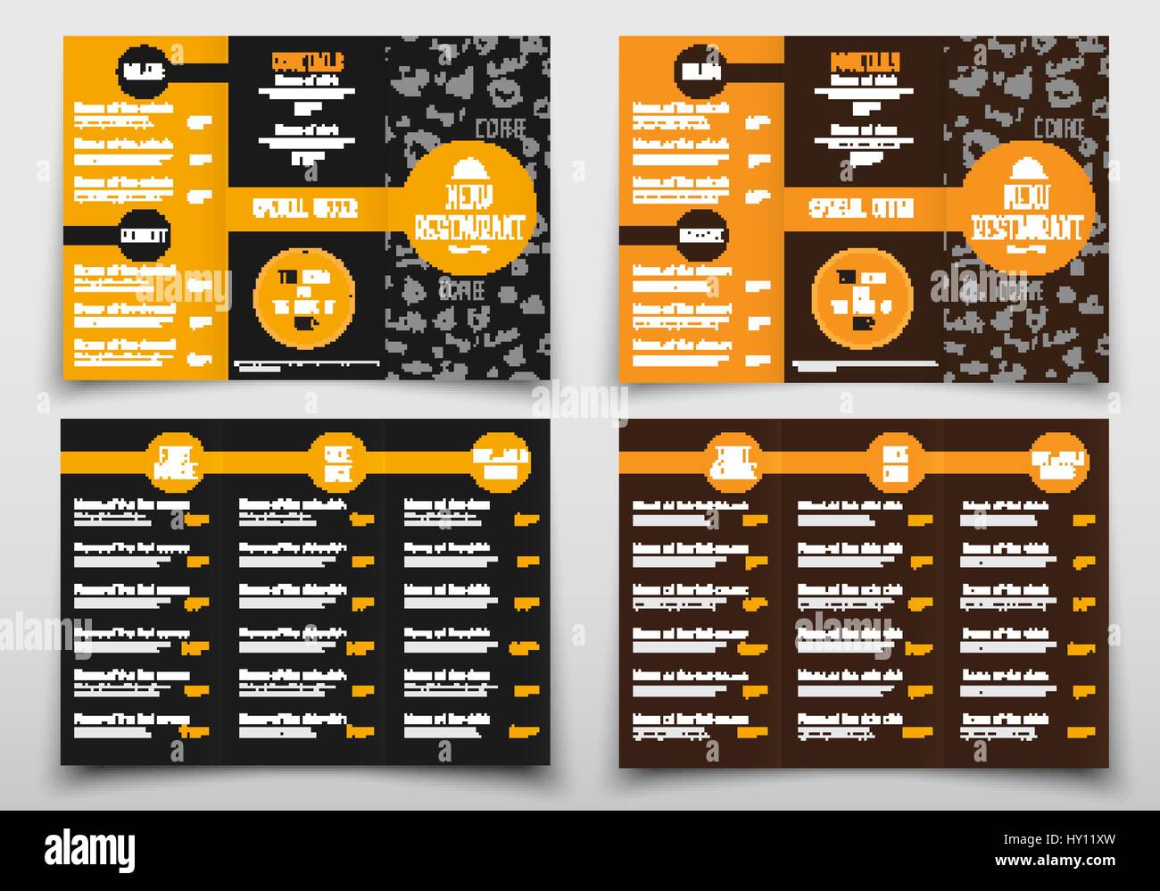 Design of triple folding menus for cafes and restaurants. The brochure ...