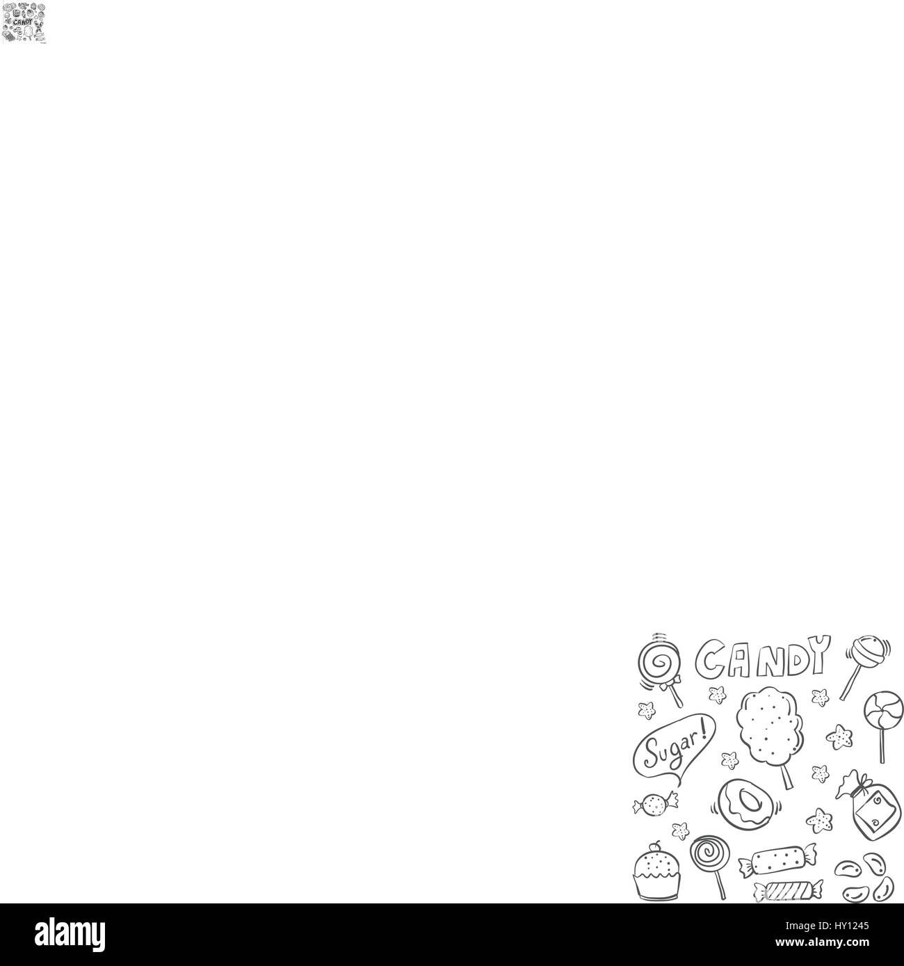 Doodle of sweet candy sketch hand draw vetcor art Stock Vector Image ...