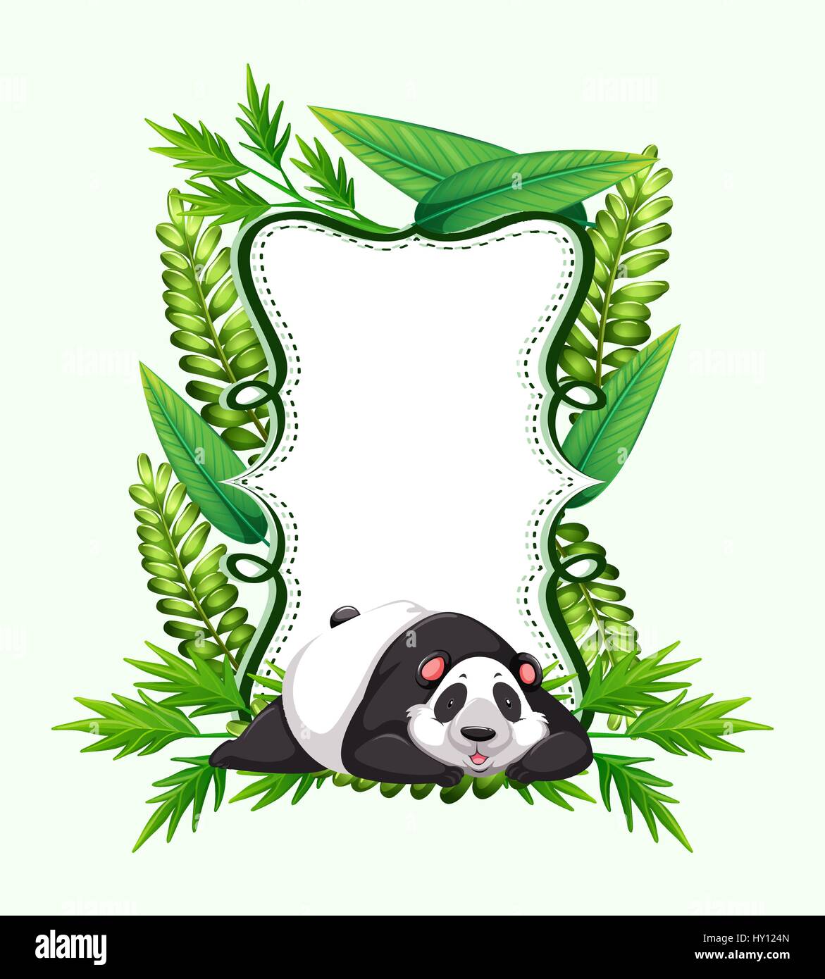 Border design panda illustration hi-res stock photography and images ...