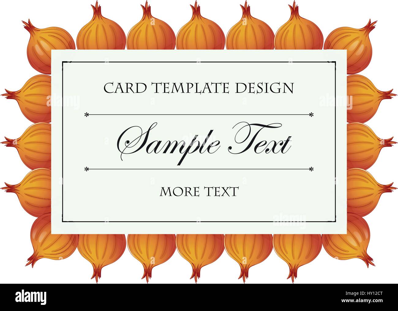 Card template with onions illustration Stock Vector Image & Art - Alamy