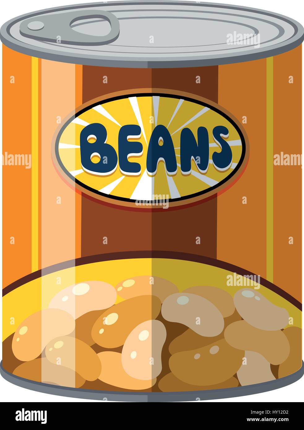 Canned beans clipping path Stock Vector Images - Alamy