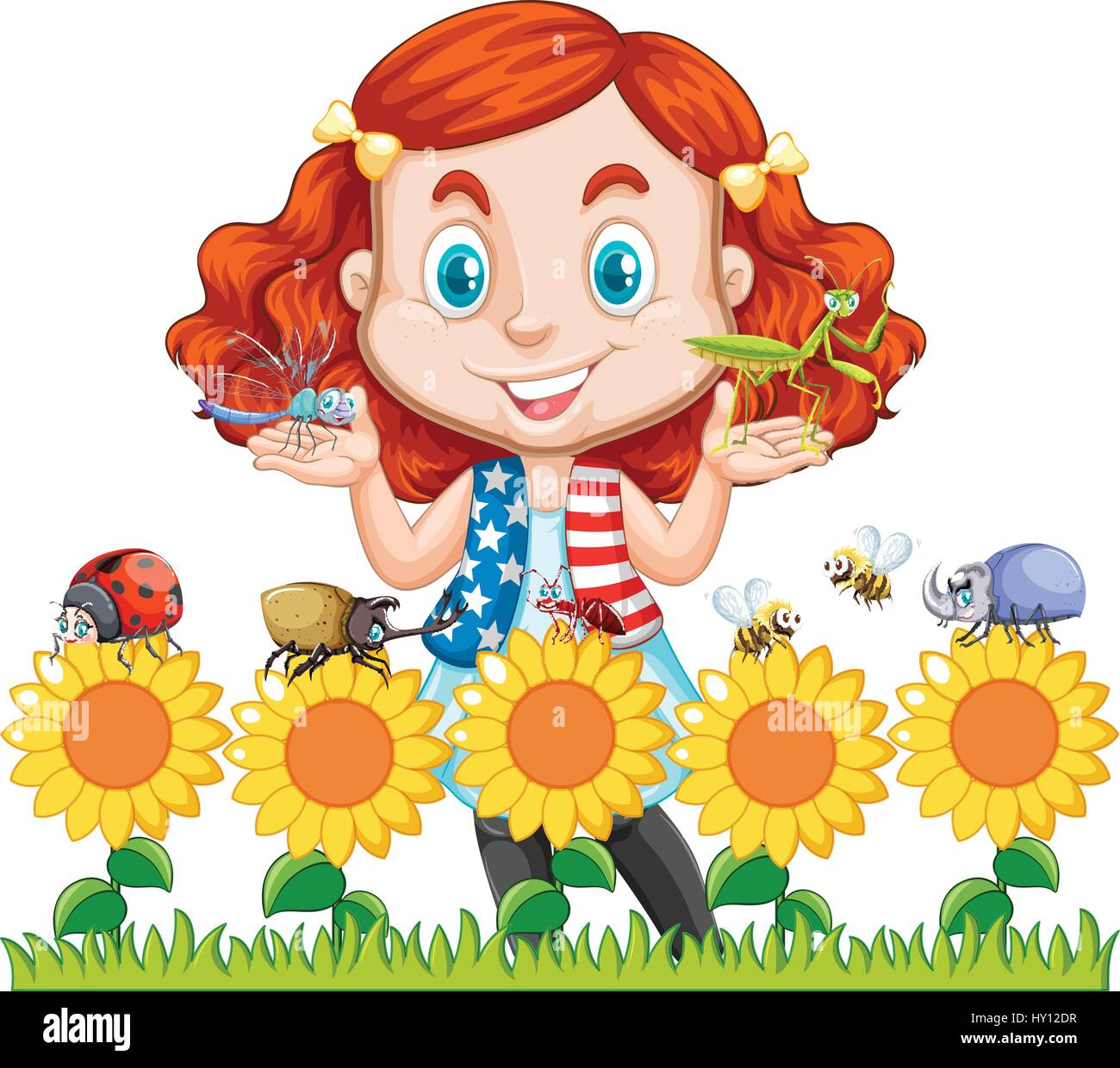 Sunflower Garden Clipart
