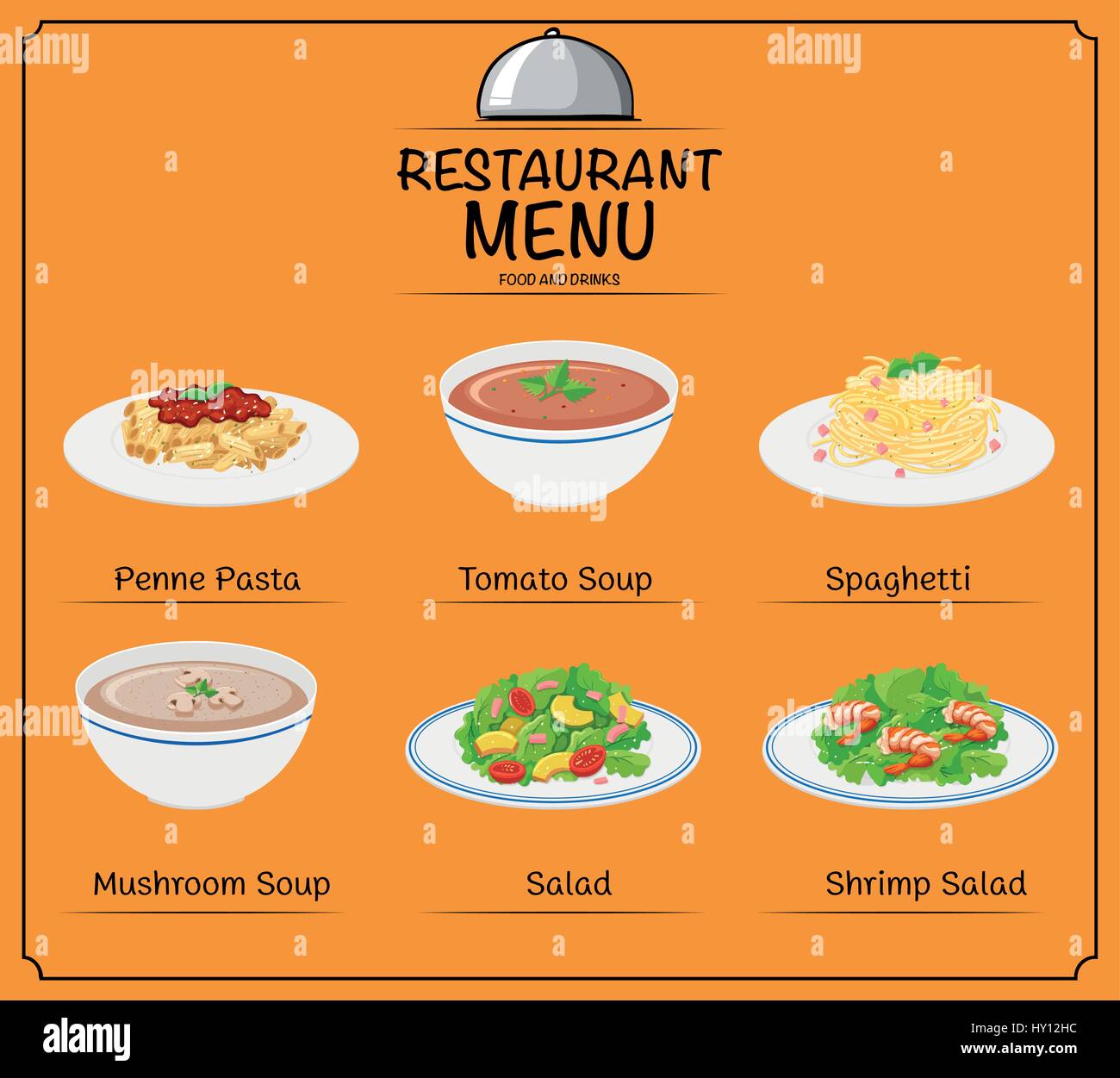 Penne dish Stock Vector Images - Alamy