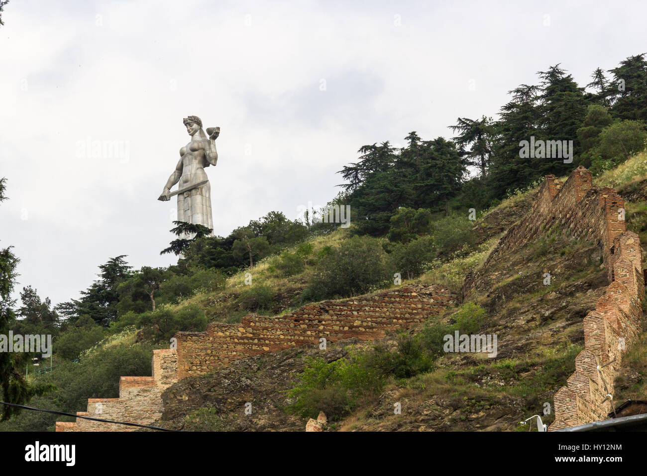 The monument to the famous Georgian symbol Qartlis deda.Tbilisi.The ...