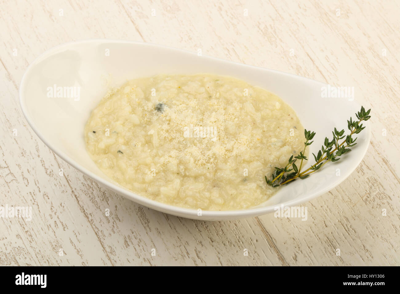 Italian cuisine - Risotto with blue cheese Stock Photo - Alamy