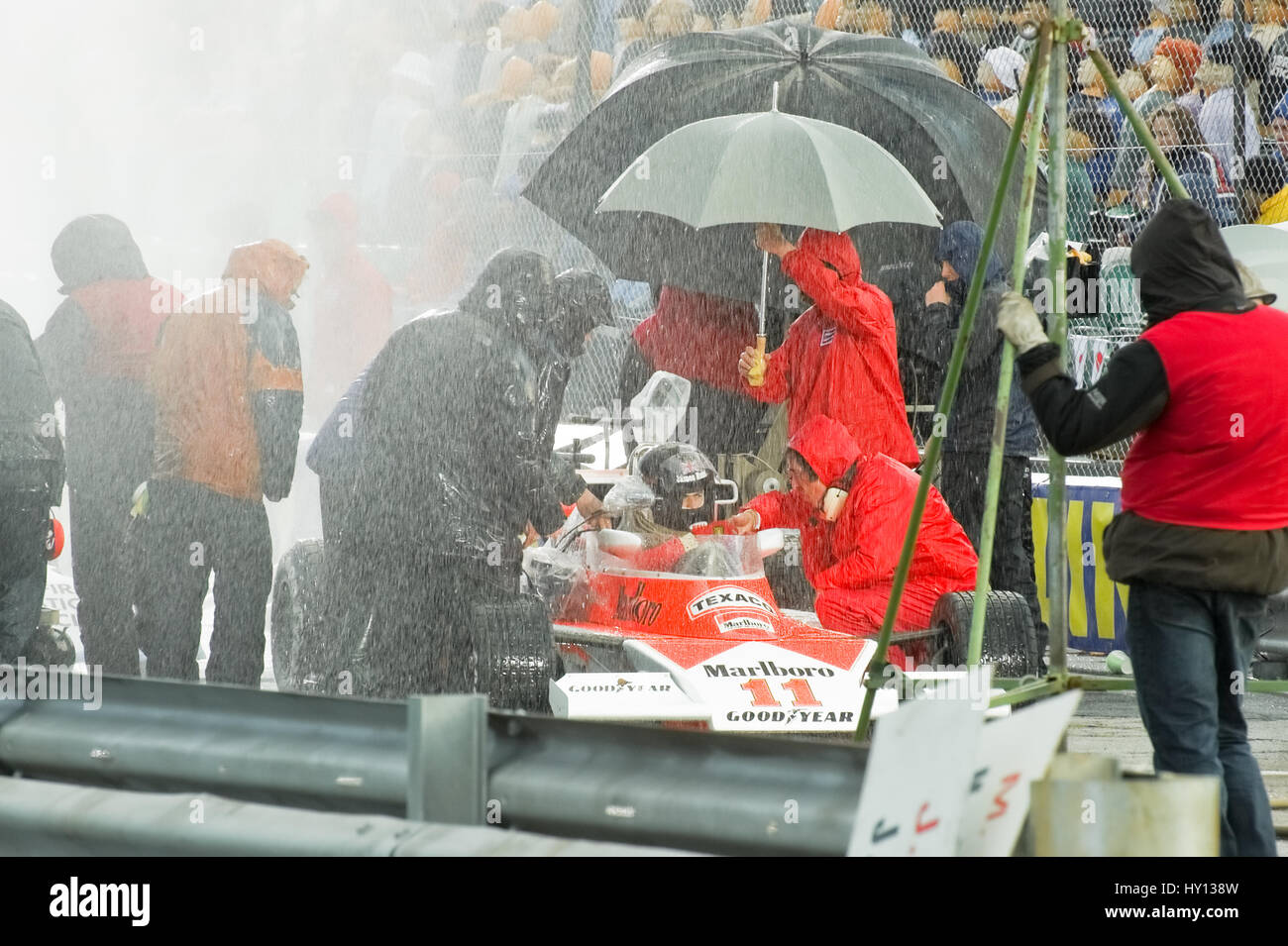 Blackbushe, UK - March 5, 2012: Actor Chris Hemsworth (as Mclaren F1 ...