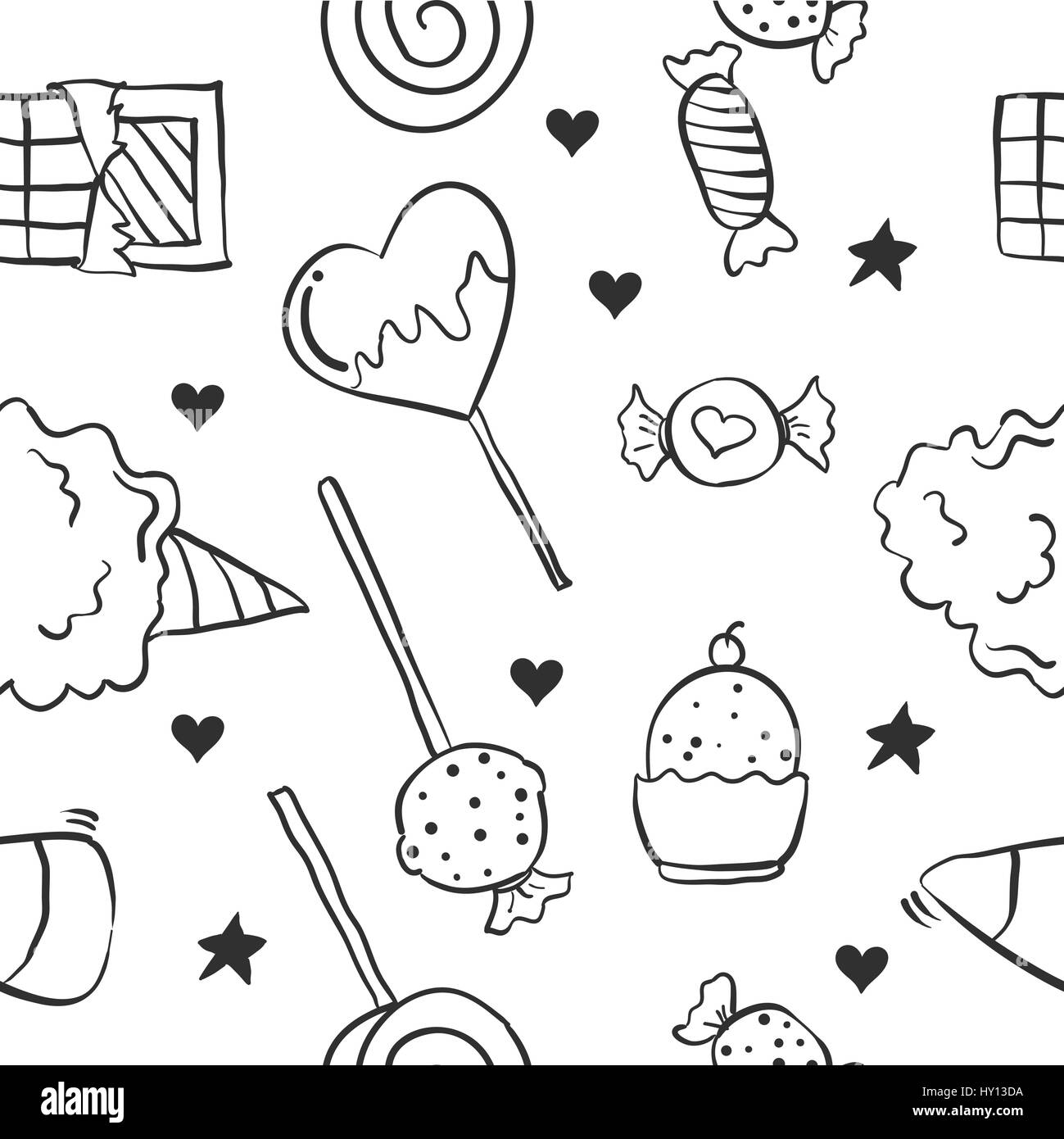 Collection stock of candy doodle style Stock Vector Image & Art - Alamy