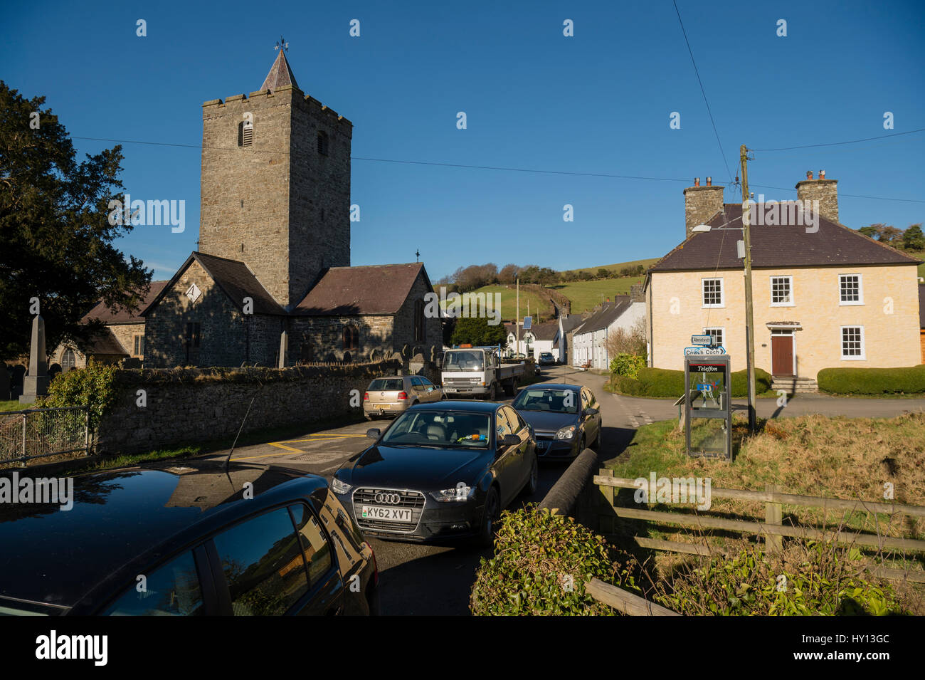 A Small welsh rural village: Llanfihangel y Creuddyn, near Aberystwyth ...