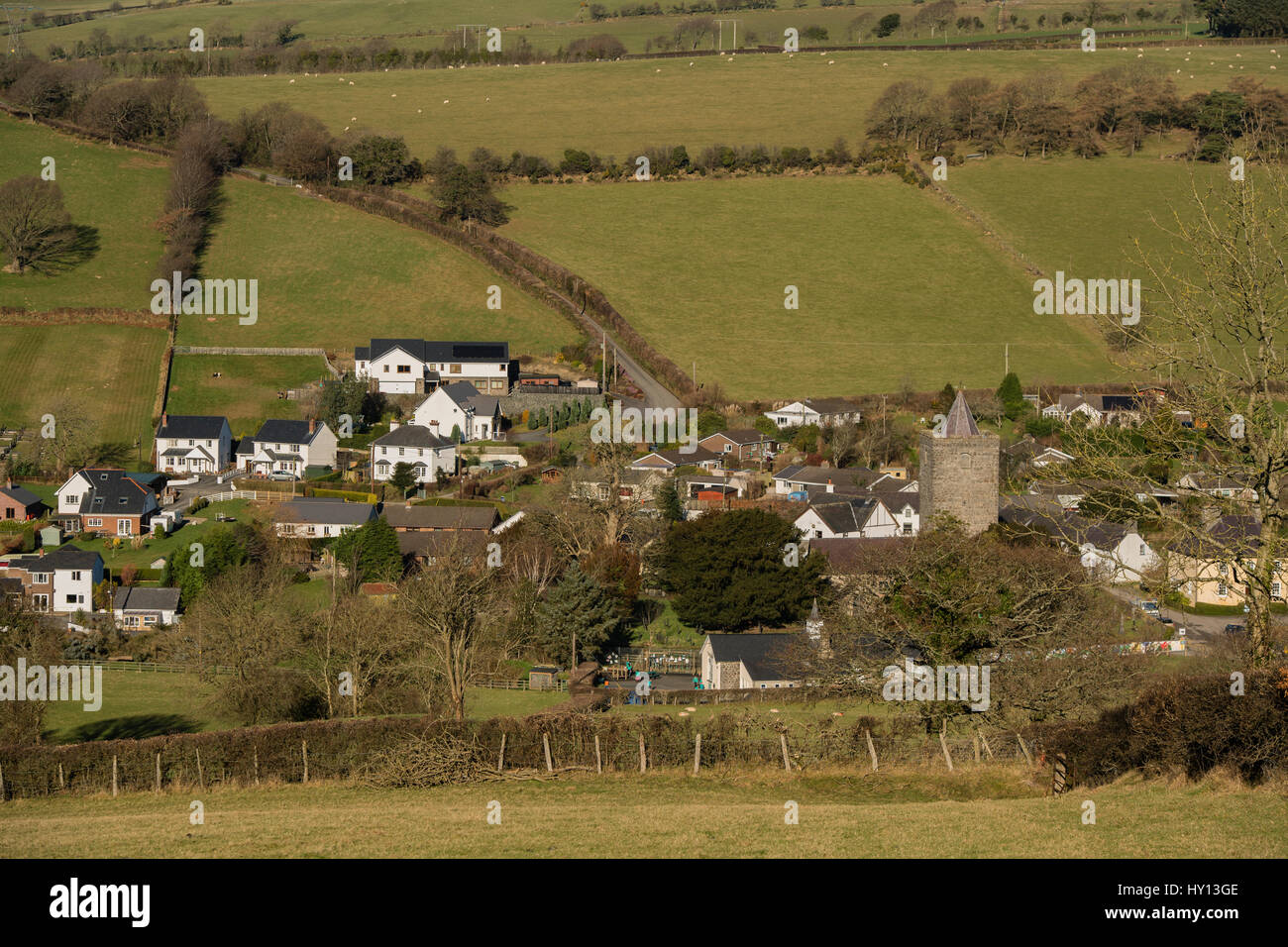 A Small welsh rural village: Llanfihangel y Creuddyn, near Aberystwyth ...