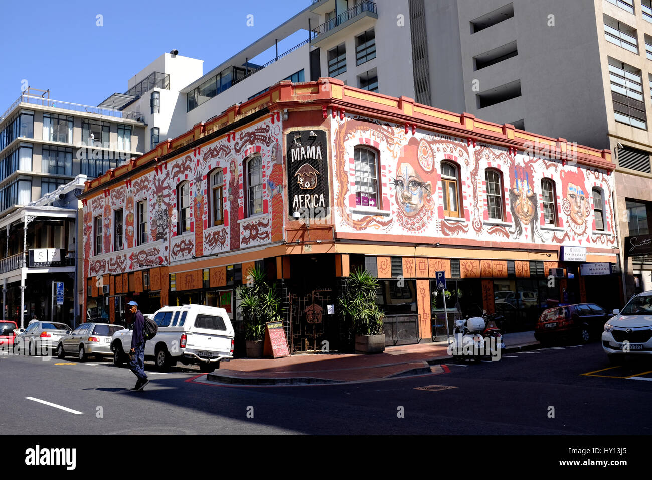 Mama Africa Restaurant and Bar in Long Street, Cape Town Stock Photo ...