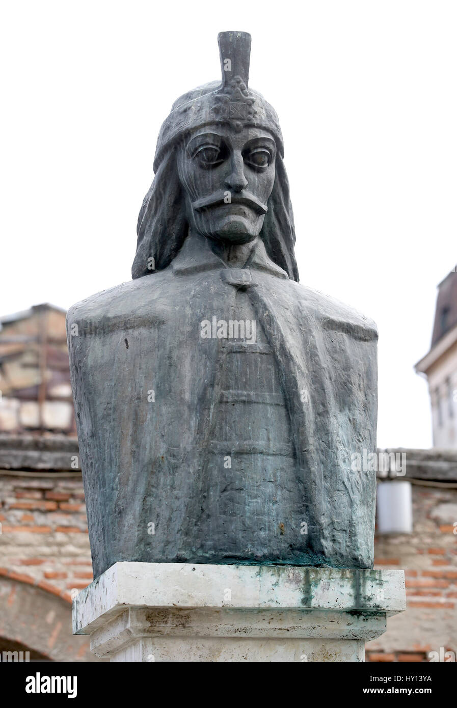 A statue of Vlad the Impaler ahead of a walking tour of the Old Town ...