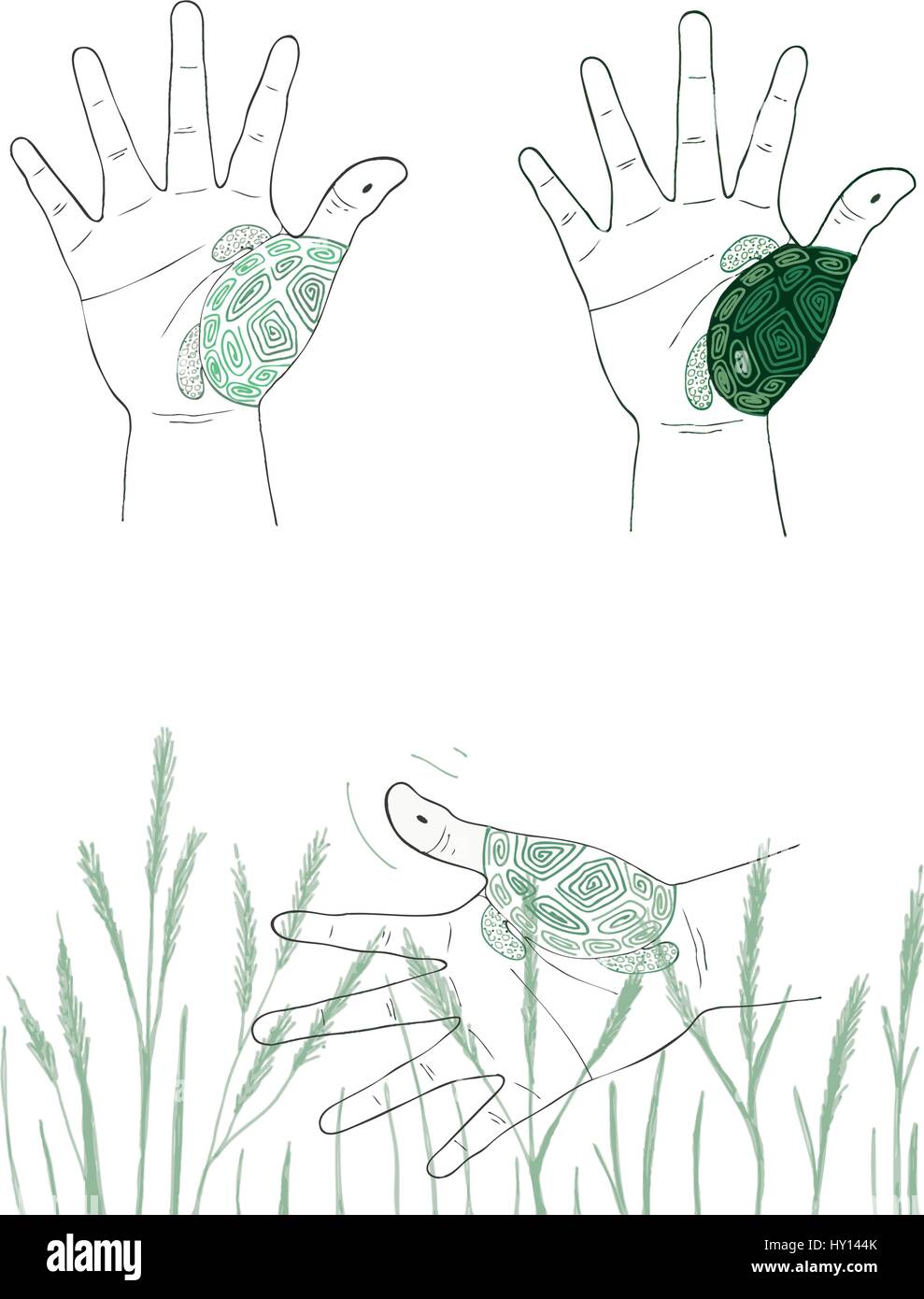 Hand Drawn Sketch of Human Hand Gesture in The Air Forming and Painting ...