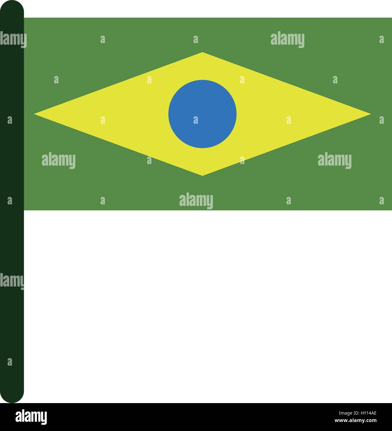 brazil flag icon illustrated on white background in vector Stock Vector ...