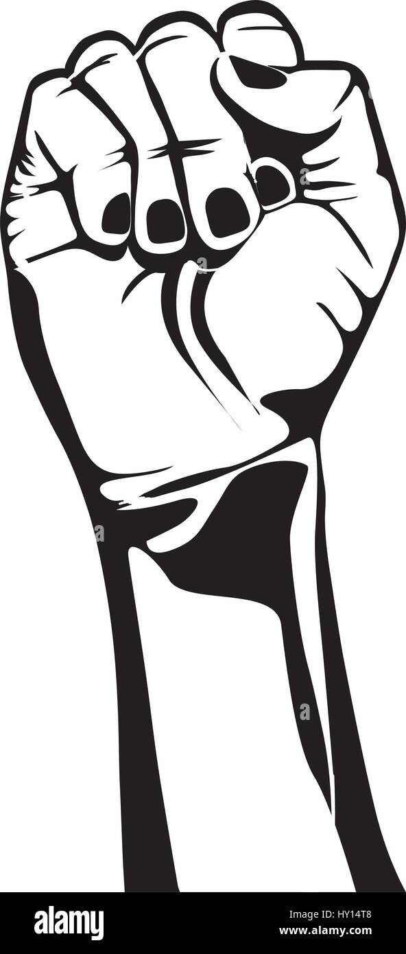 black silhouette arm with closed fist Stock Vector Image & Art - Alamy