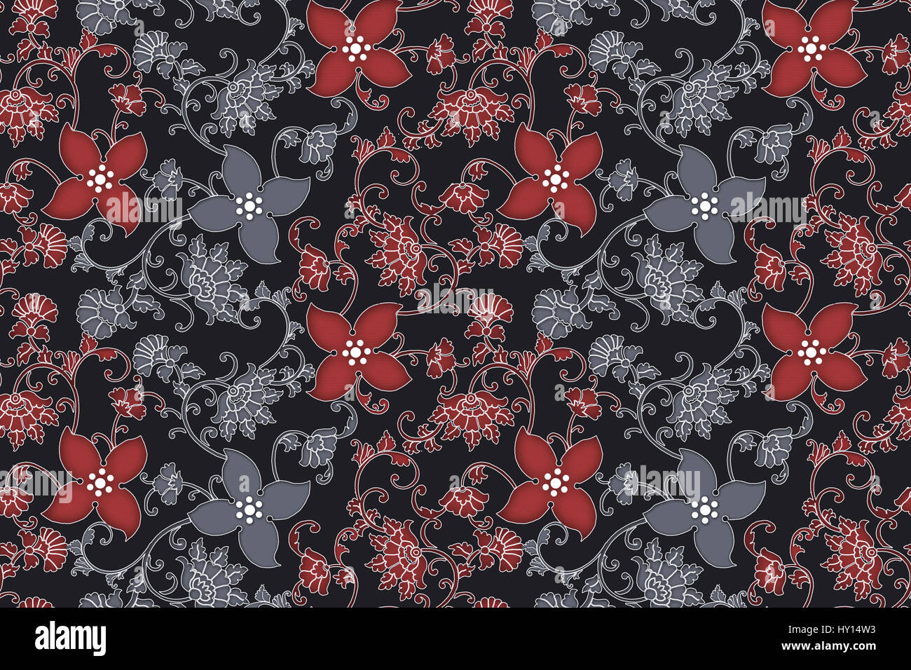 Seamless Floral Pattern Stock Photo - Alamy