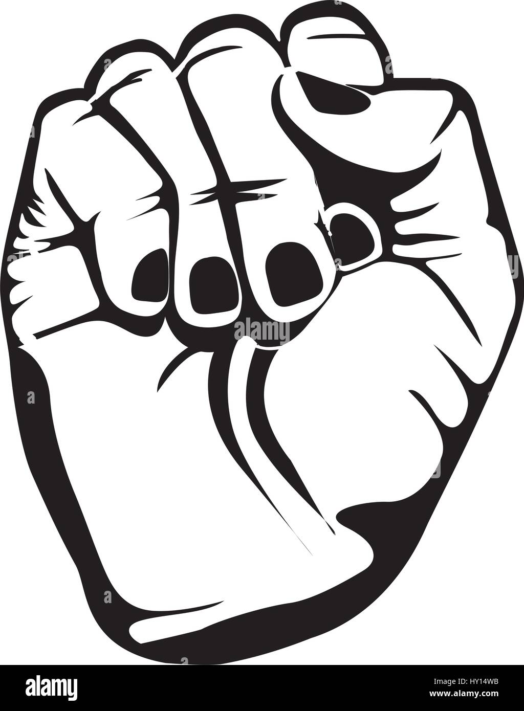 black silhouette hand with closed fist Stock Vector Image & Art - Alamy