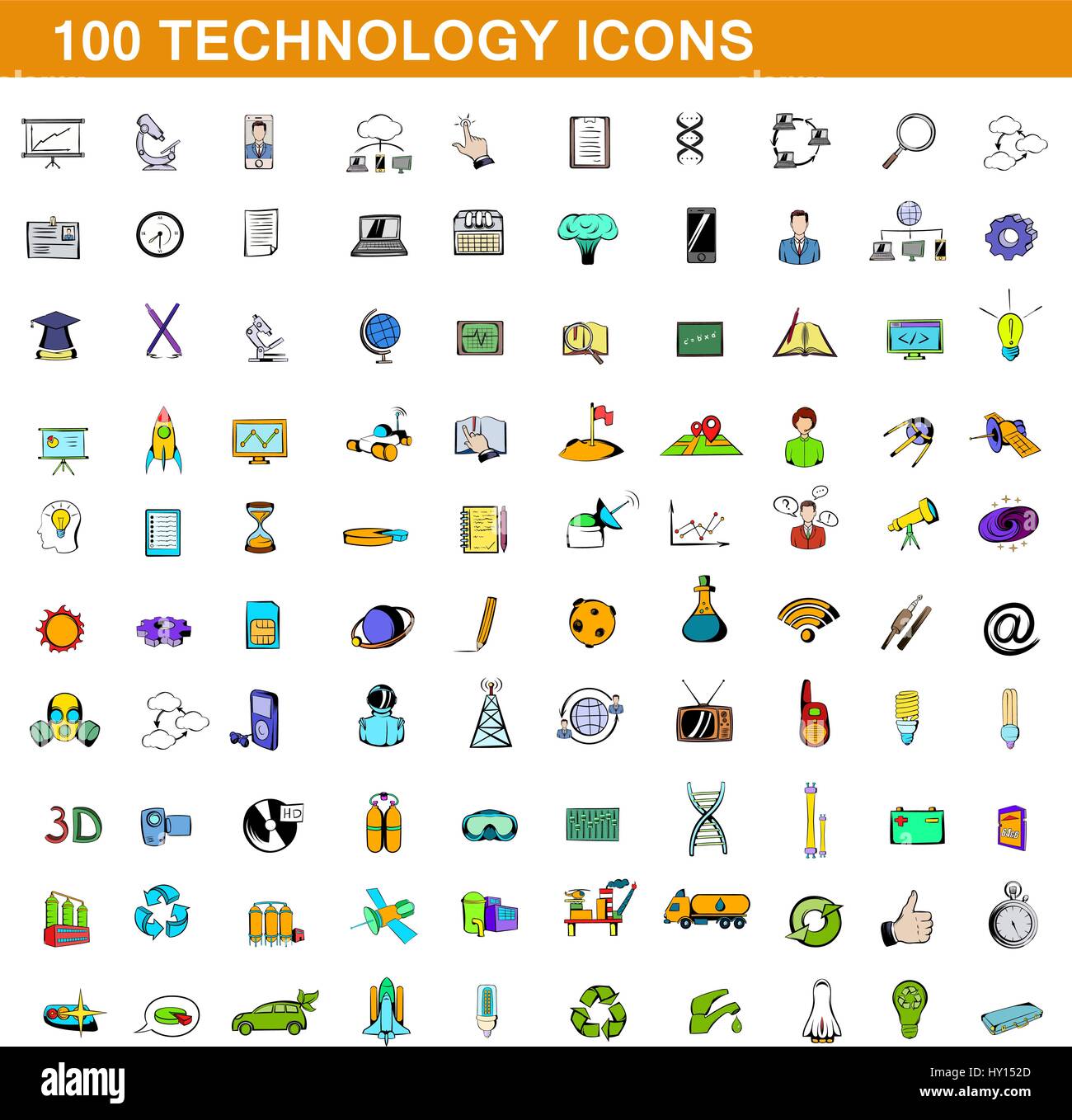 Books icons set cartoon hi-res stock photography and images - Alamy