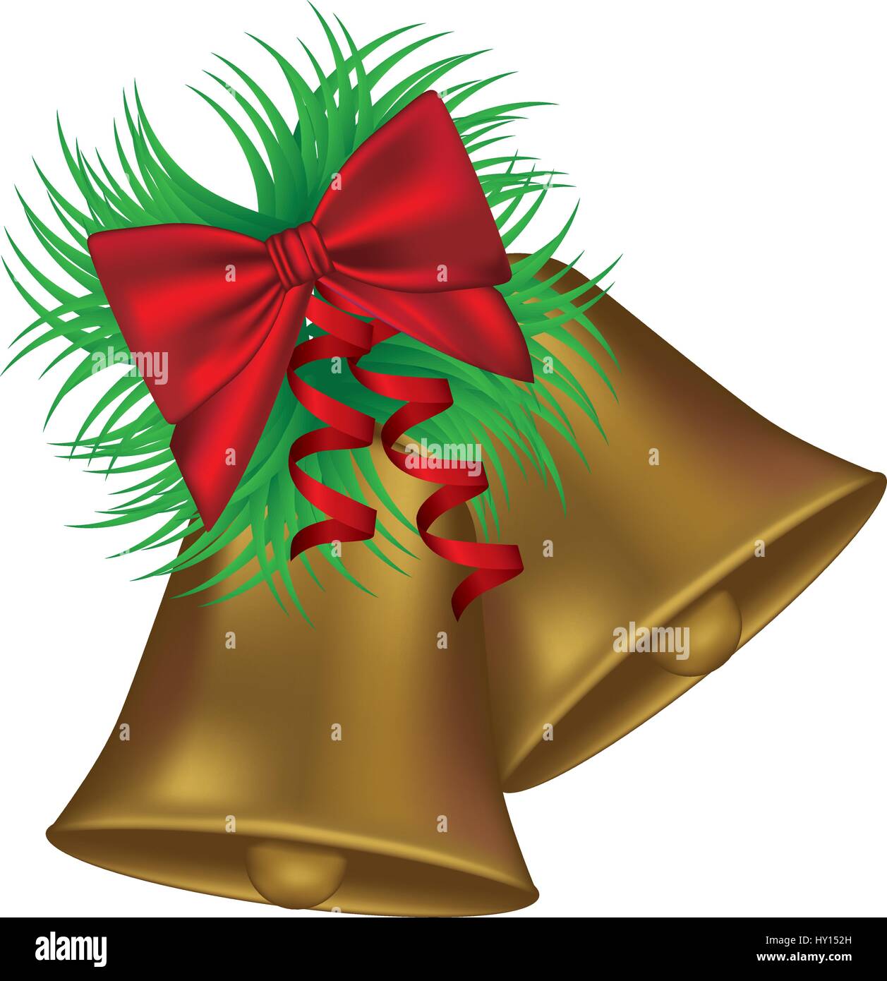 ornament decorative pine arch with silk shiny red ribbon and couple ...