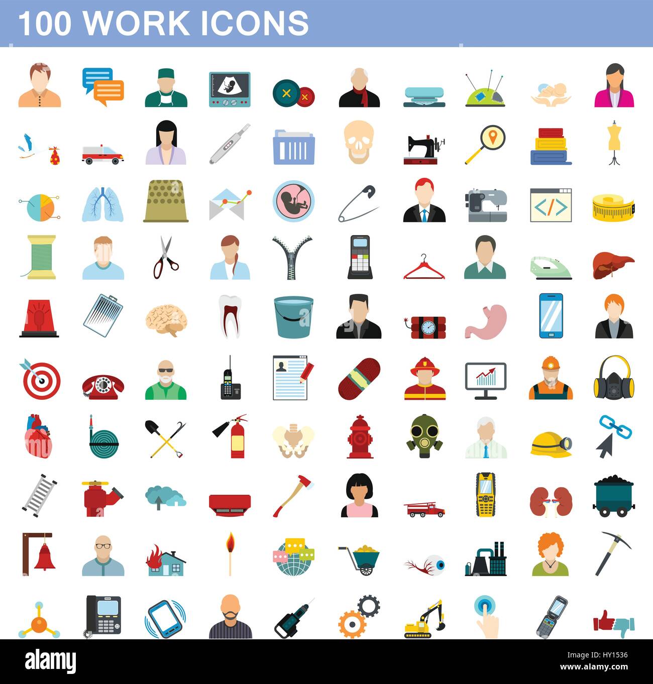 Work icons hi-res stock photography and images - Alamy