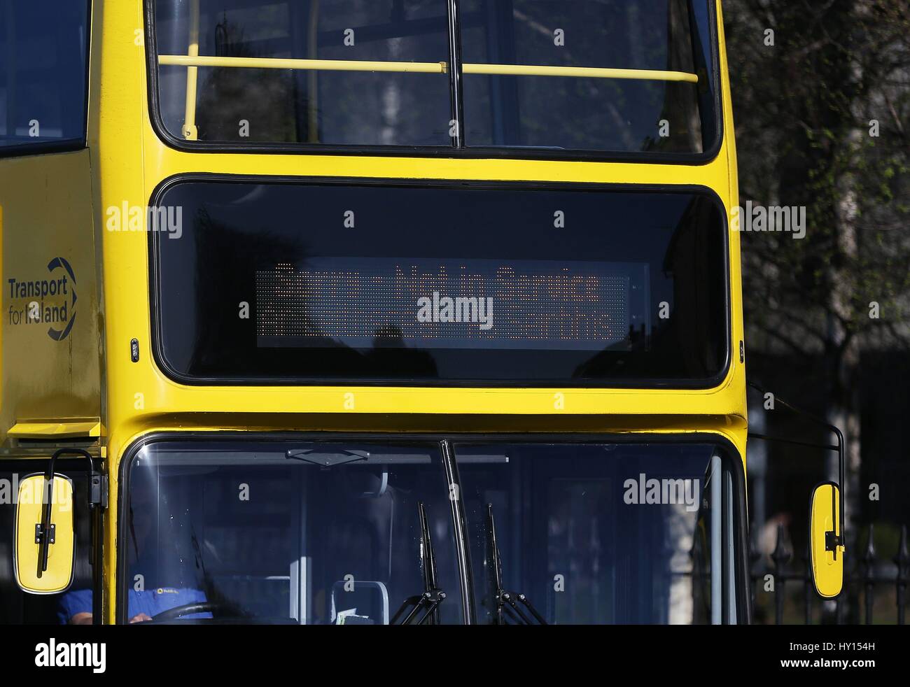 An out of service Dublin Bus as commuters faced travel disruption ...