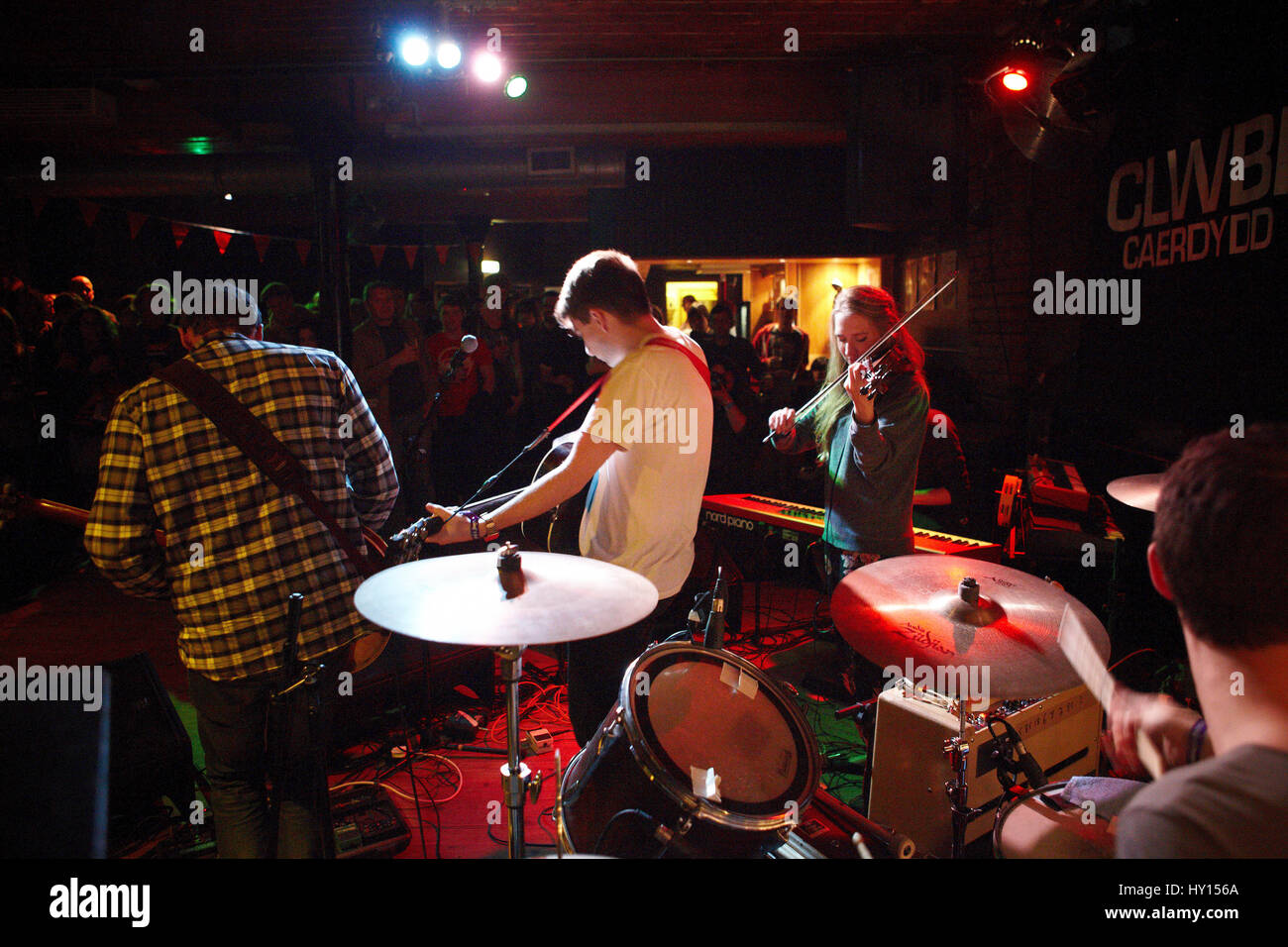 Band playing live at CLWB IFOR BACH, Cardiff Stock Photo - Alamy