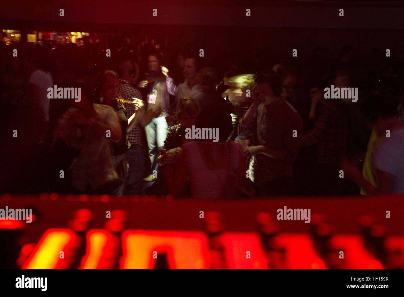 People dancing at a silent disco, SWN festival, Cardiff Stock Photo - Alamy