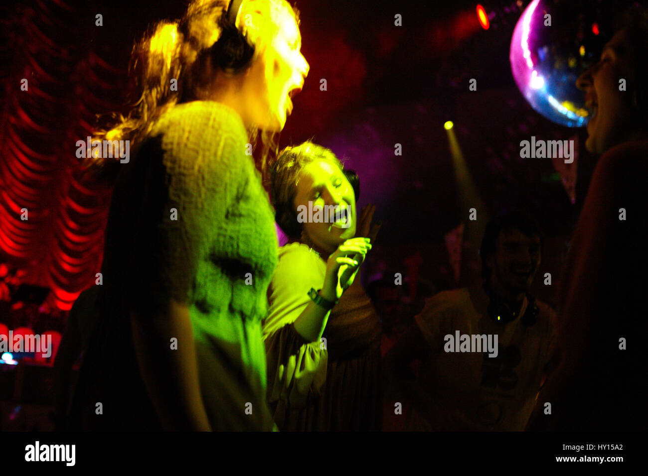 People dancing at a silent disco, SWN festival, Cardiff Stock Photo - Alamy